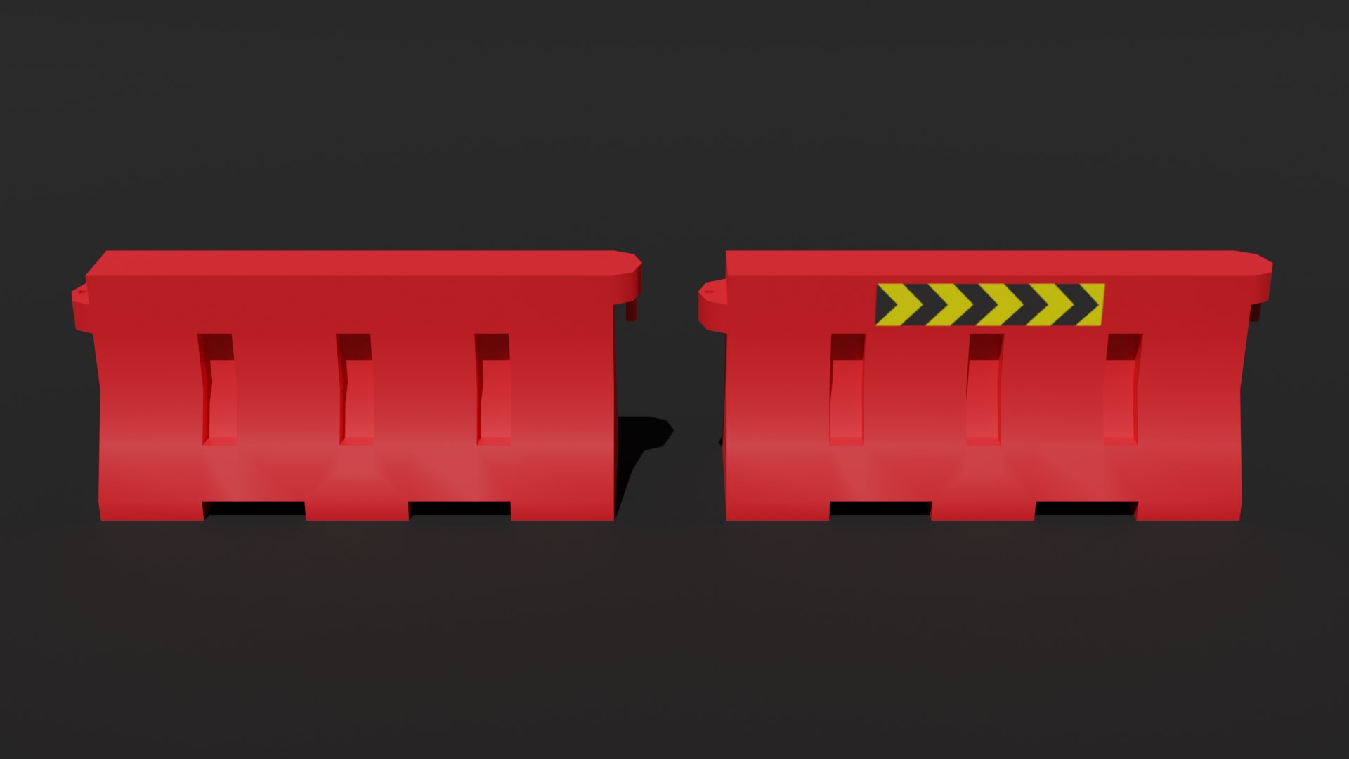 3D Low Poly Traffic Barrier Pack - TurboSquid 2071649