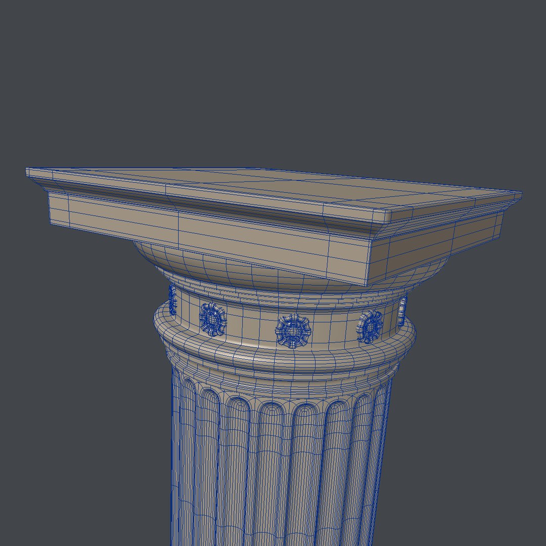 Antique Columns 3d Model
