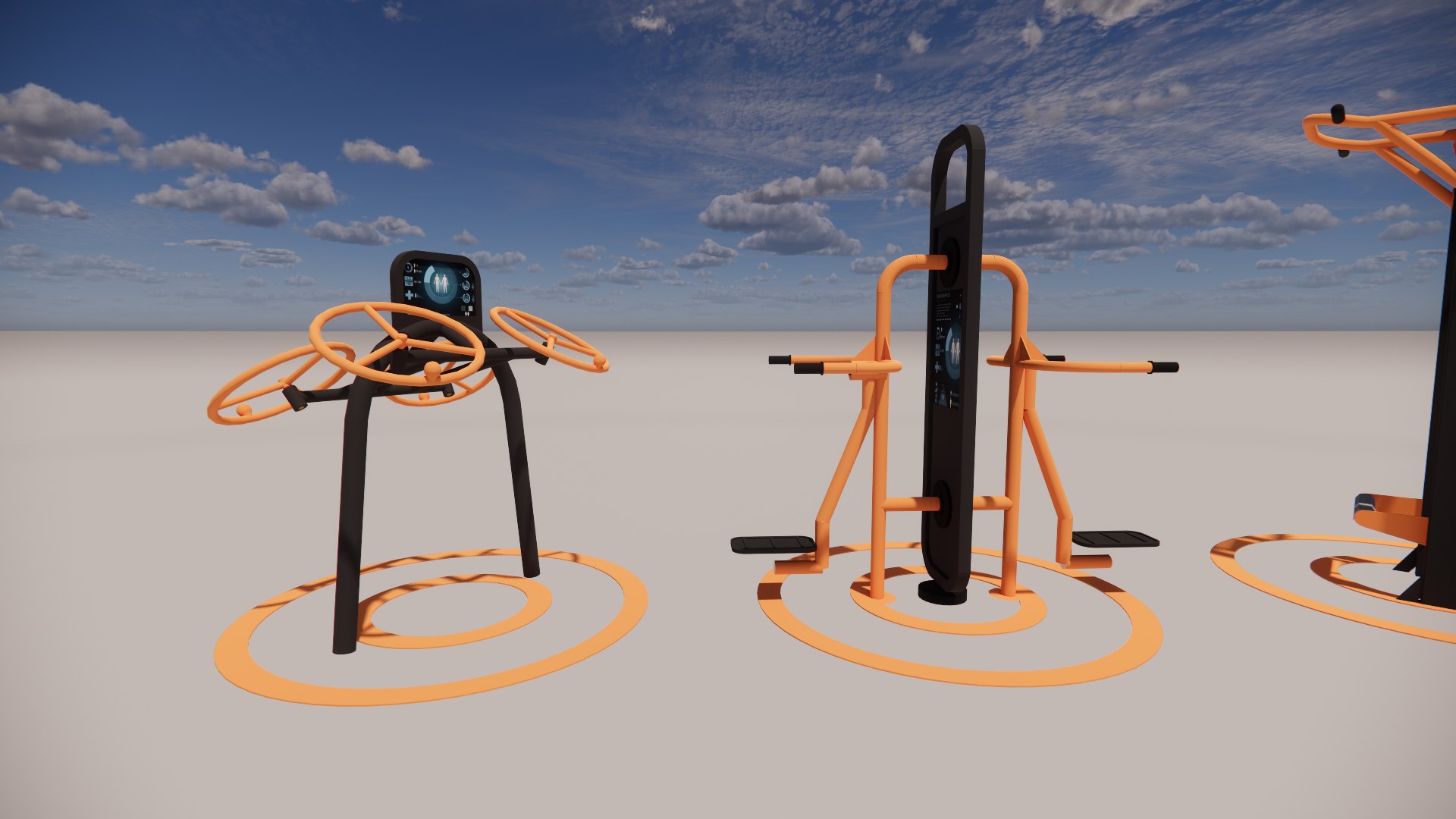 Solar-powered Fitness Equipment-A6 3D - TurboSquid 2254707