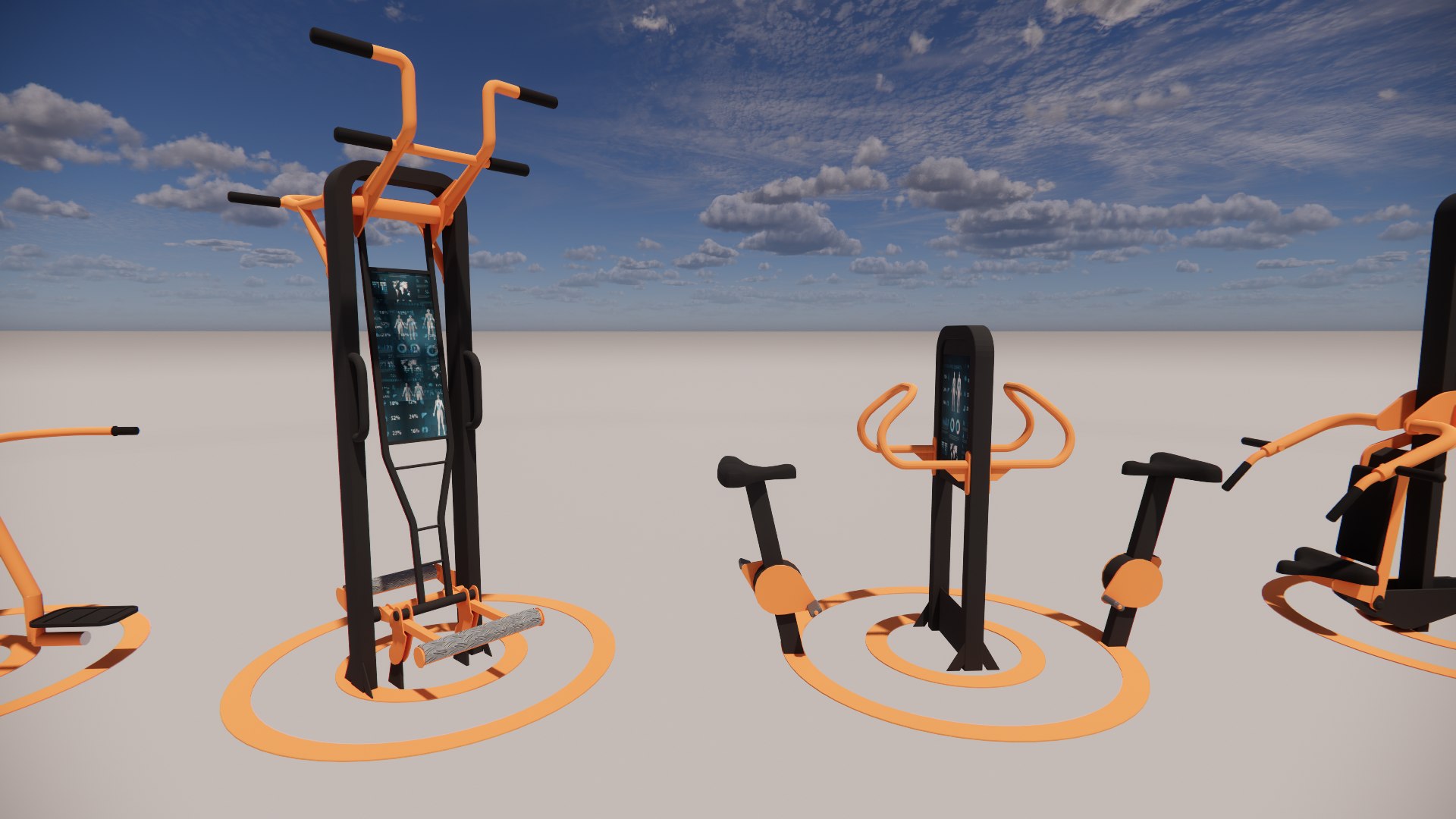 Solar-powered Fitness Equipment-A6 3D - TurboSquid 2254707