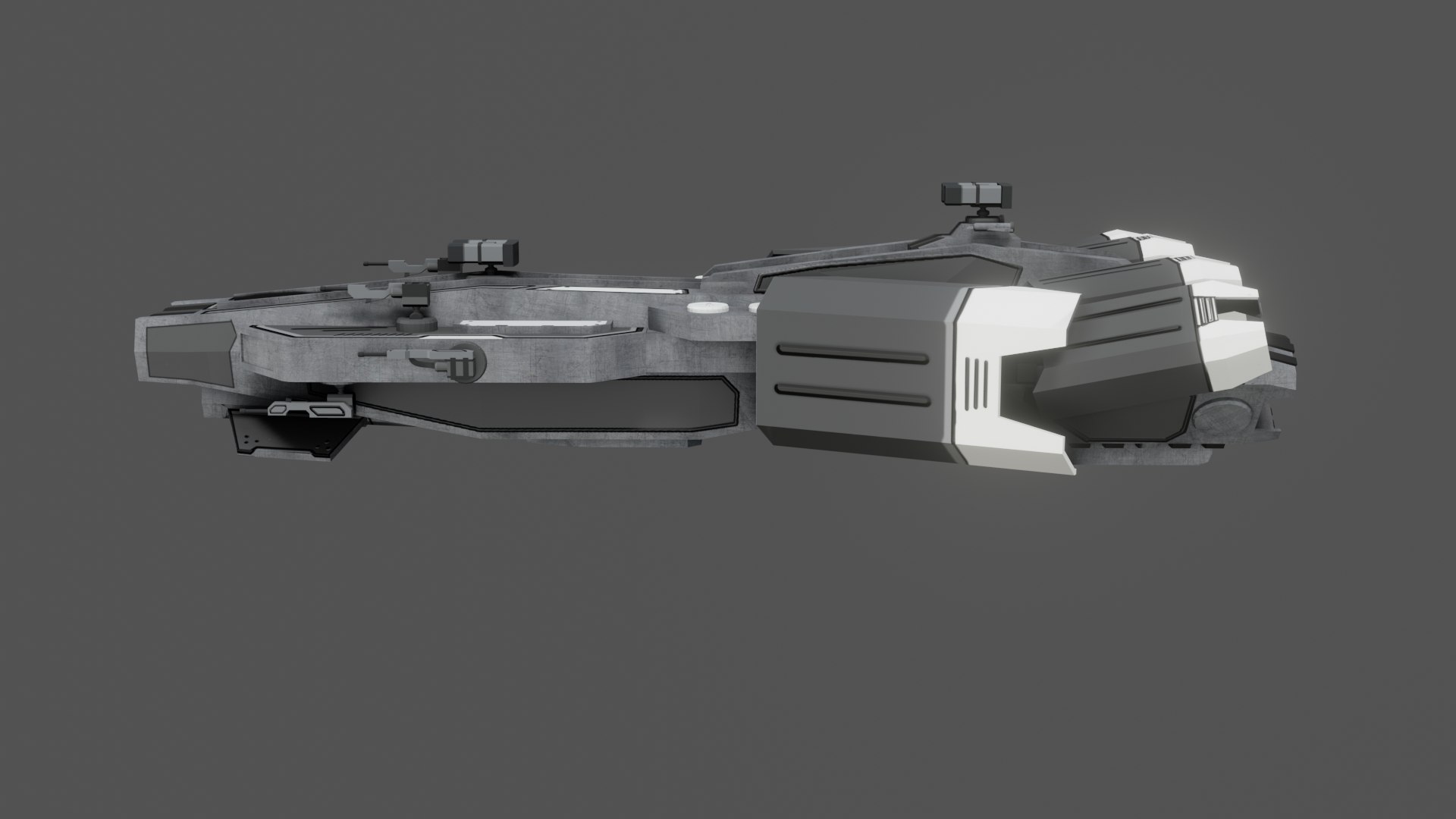 3D model Sci-Fi Space Ship StarMaster- LowPoly - PBR - GameReady Low ...