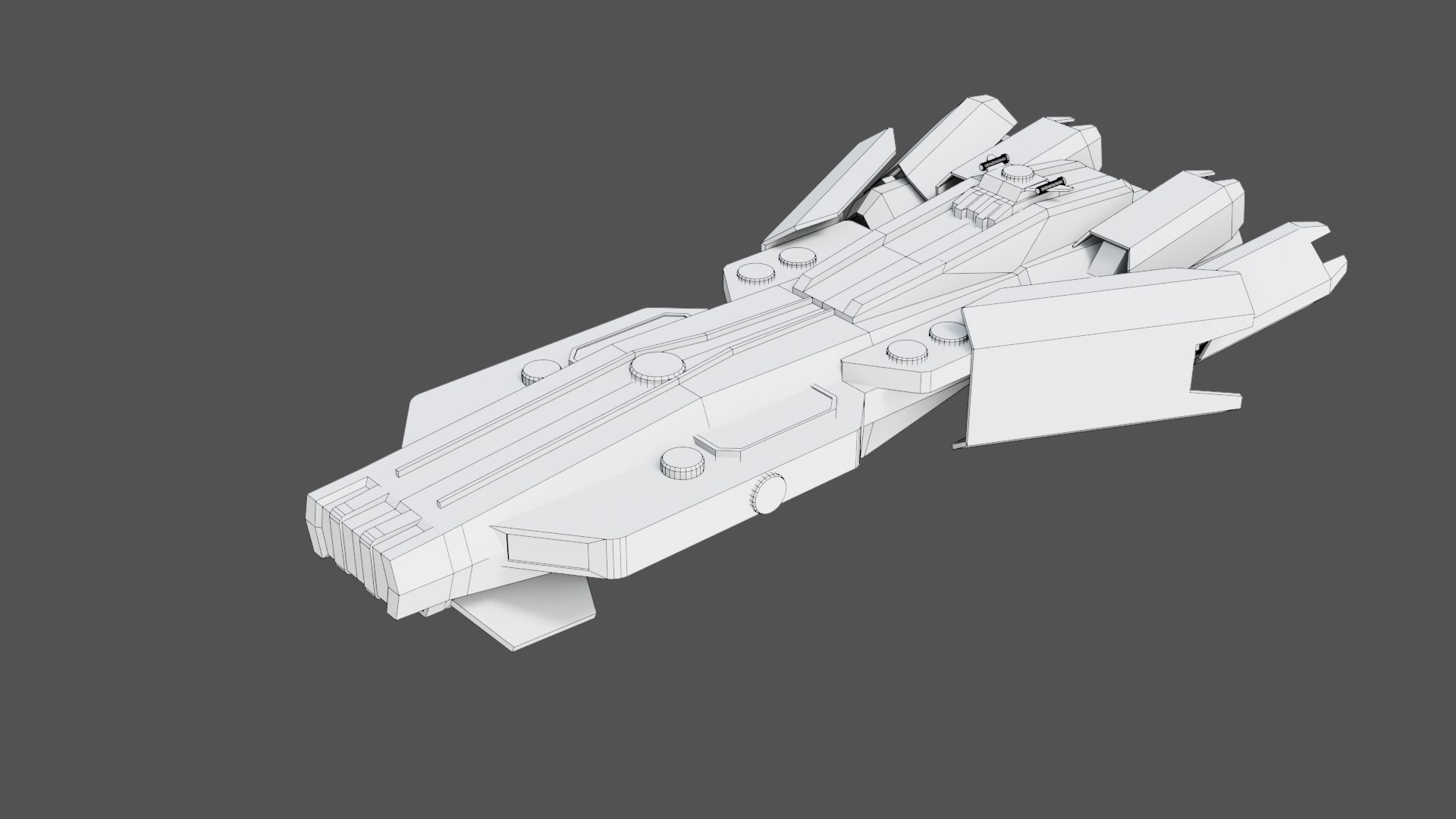 3D model Sci-Fi Space Ship StarMaster- LowPoly - PBR - GameReady Low ...