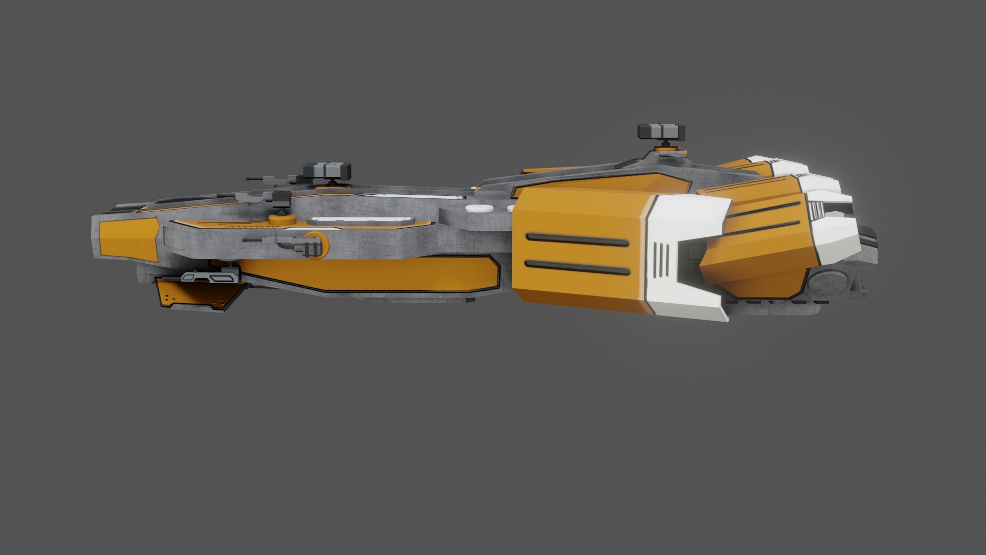 3D Model Sci-Fi Space Ship StarMaster- LowPoly - PBR - GameReady Low ...