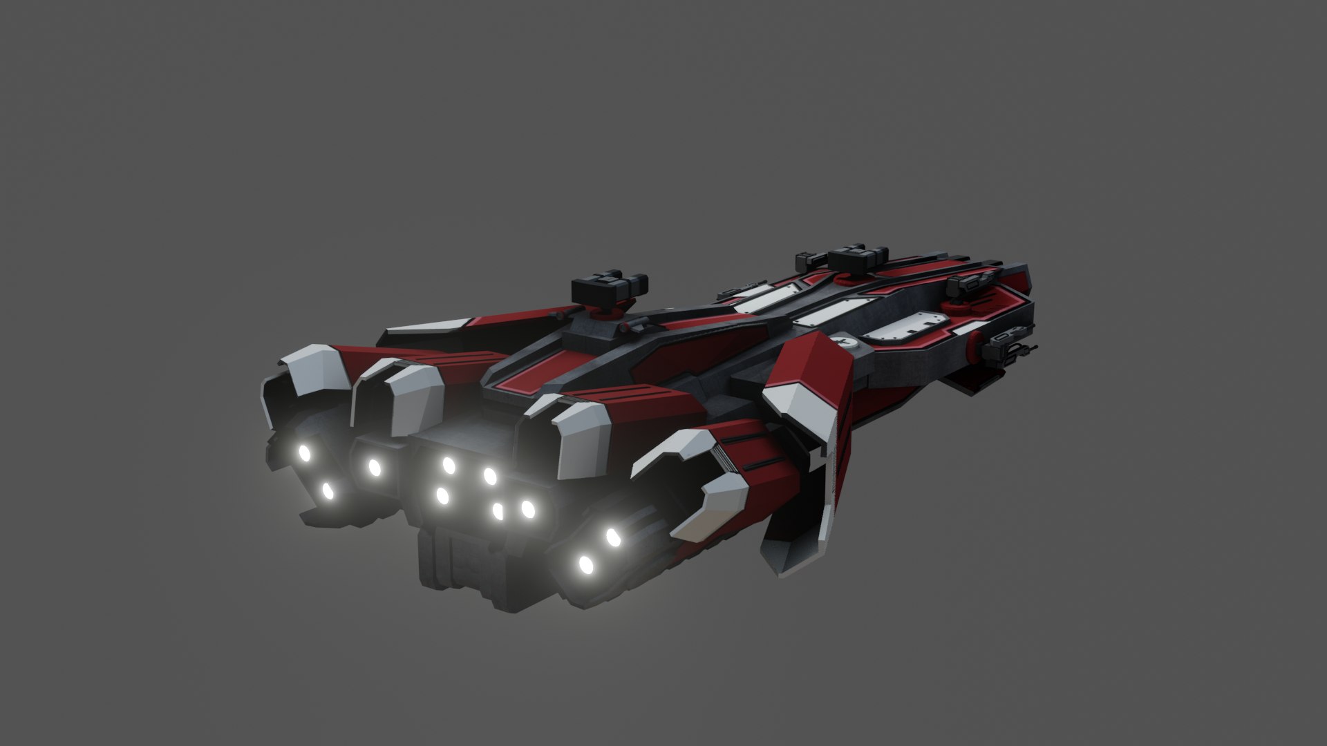3D Model Sci-Fi Space Ship StarMaster- LowPoly - PBR - GameReady Low ...