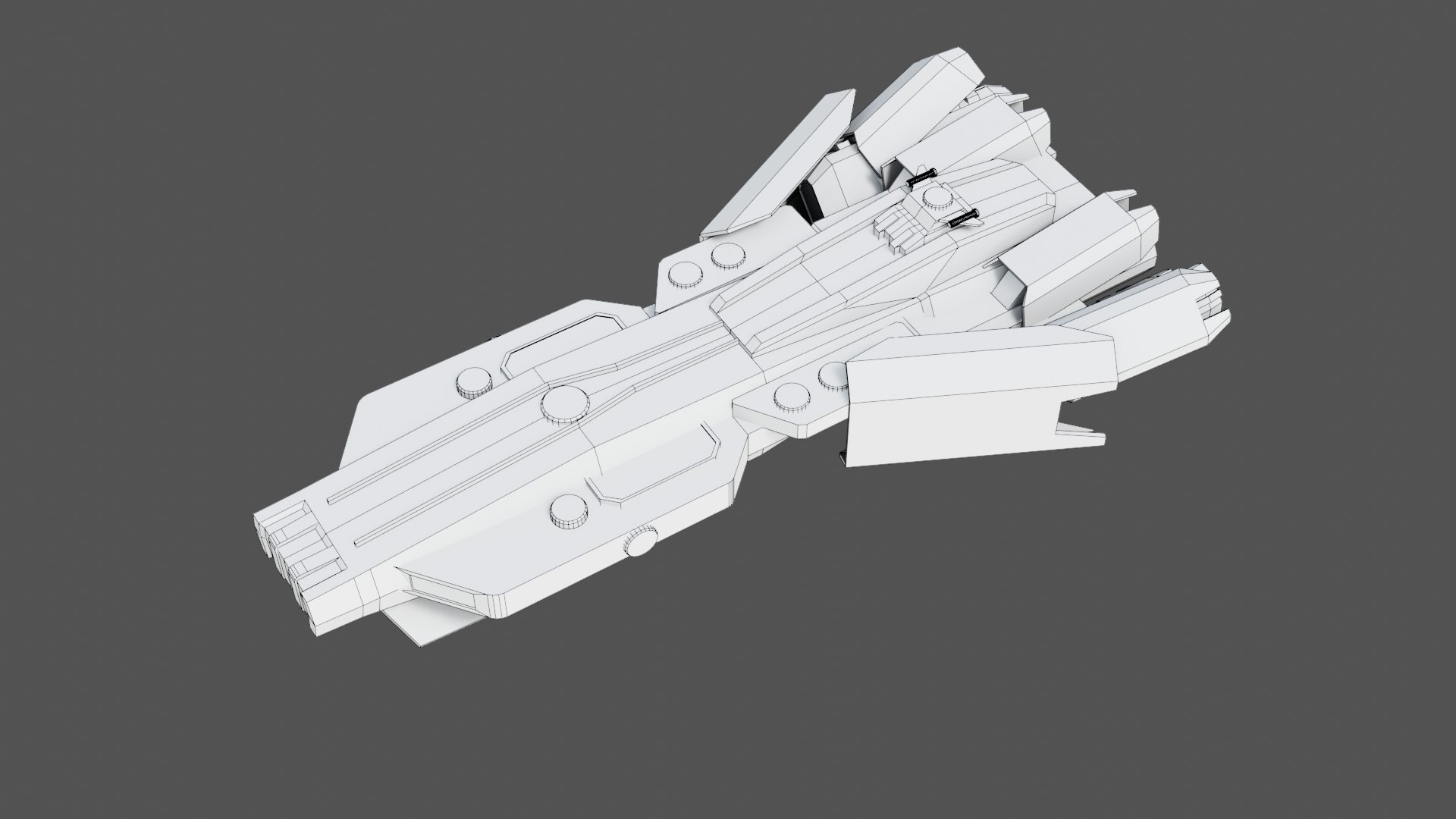 3D model Sci-Fi Space Ship StarMaster- LowPoly - PBR - GameReady Low ...