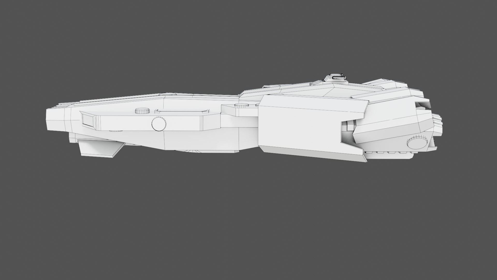 3D model Sci-Fi Space Ship StarMaster- LowPoly - PBR - GameReady Low ...