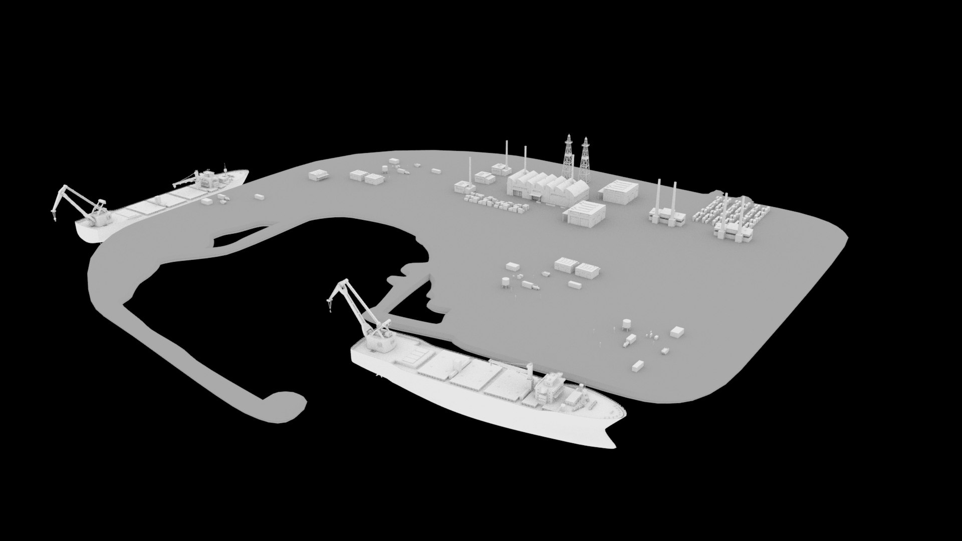 3D Upper Zakum Oil Field Second Largest Offshore Oilfield 3D Model ...