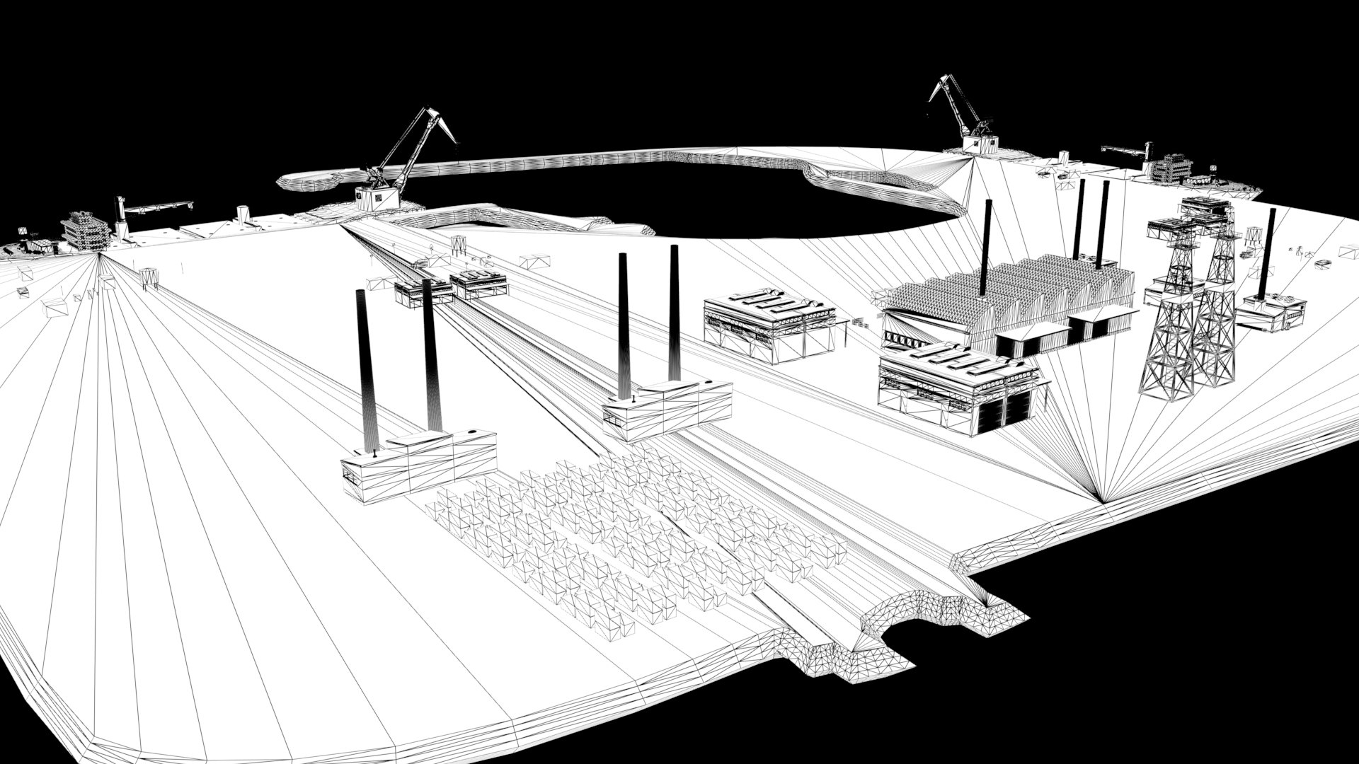 3D Upper Zakum Oil Field Second Largest Offshore Oilfield 3D Model ...