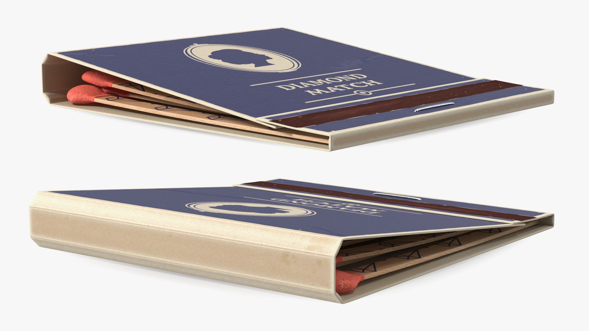 3D MatchBook Vintage Cover Closed Model - TurboSquid 1858391