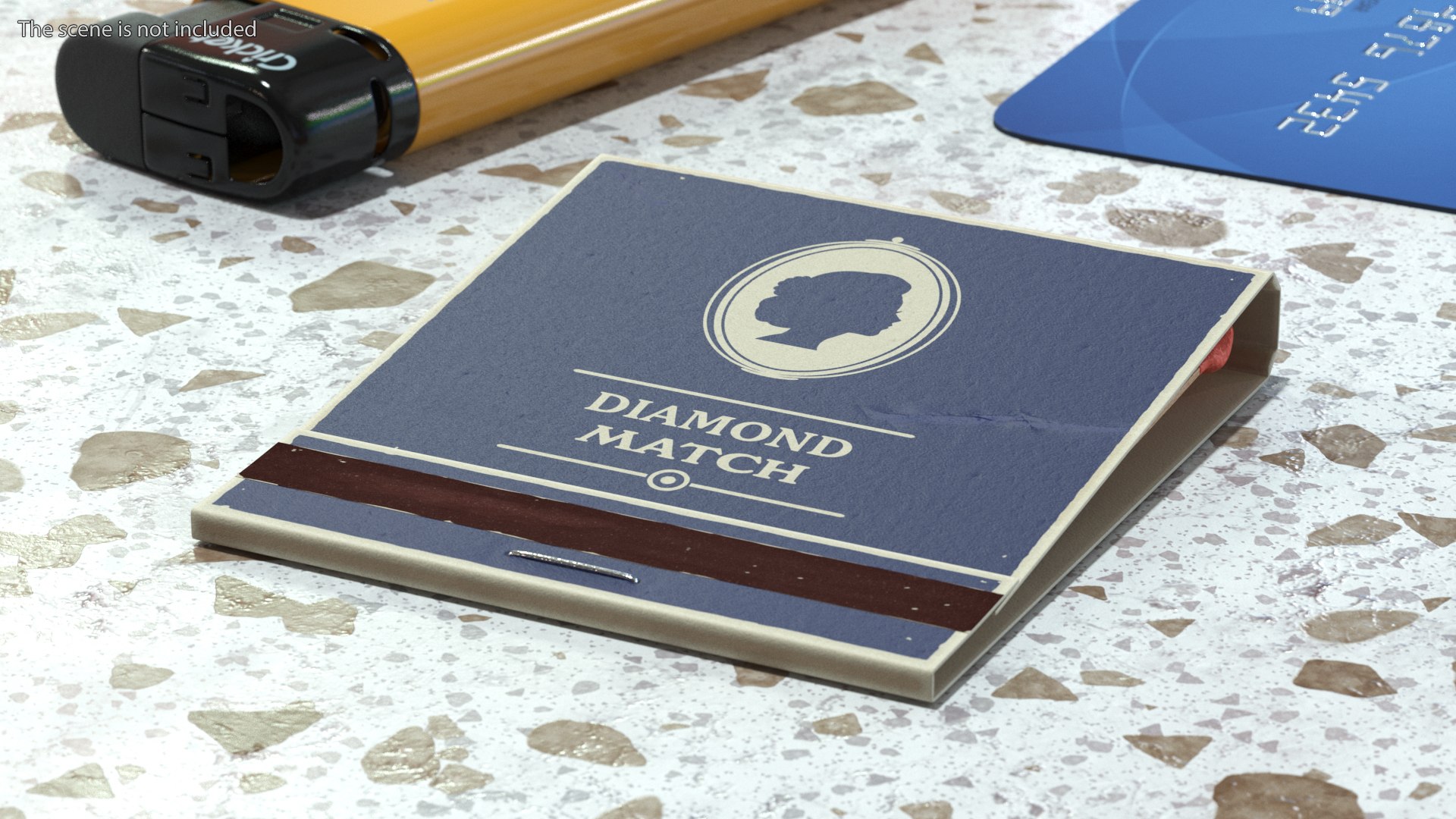 3D MatchBook Vintage Cover Closed Model - TurboSquid 1858391