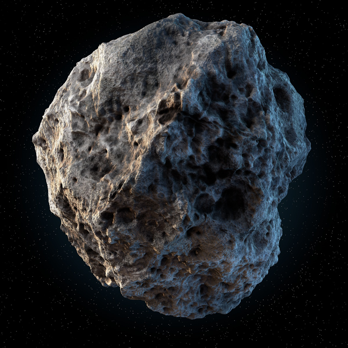 3d model asteroid meteoroid rock