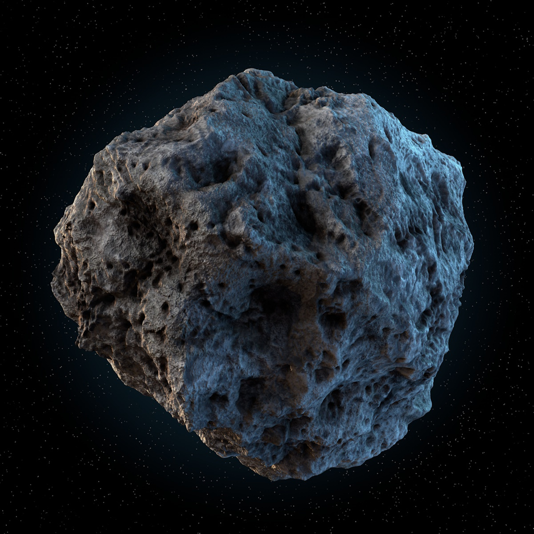 3d model asteroid meteoroid rock