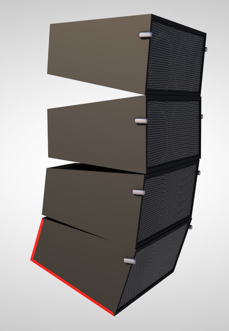 3D speaker line array - TurboSquid 1400321
