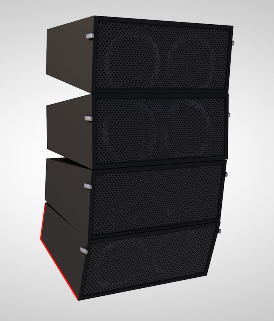 3D speaker line array - TurboSquid 1400321
