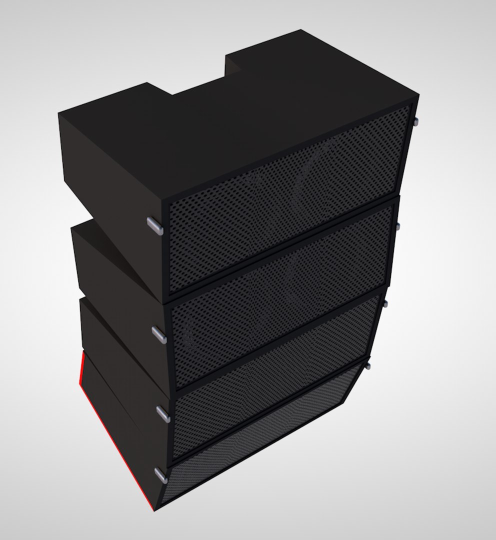 3D speaker line array - TurboSquid 1400321