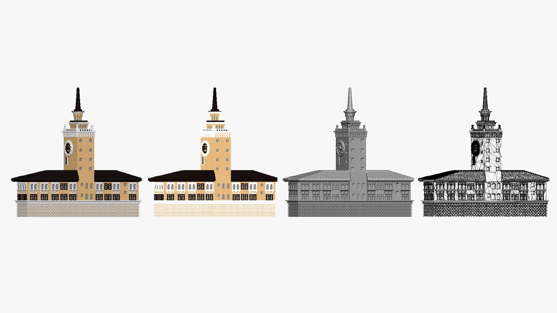 001148 Clock Tower Station 3D Model - TurboSquid 1721263