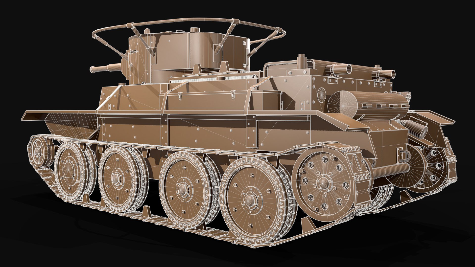 3D Russian BT-5 Cavalry Tank-Clay Version Model - TurboSquid 2077310