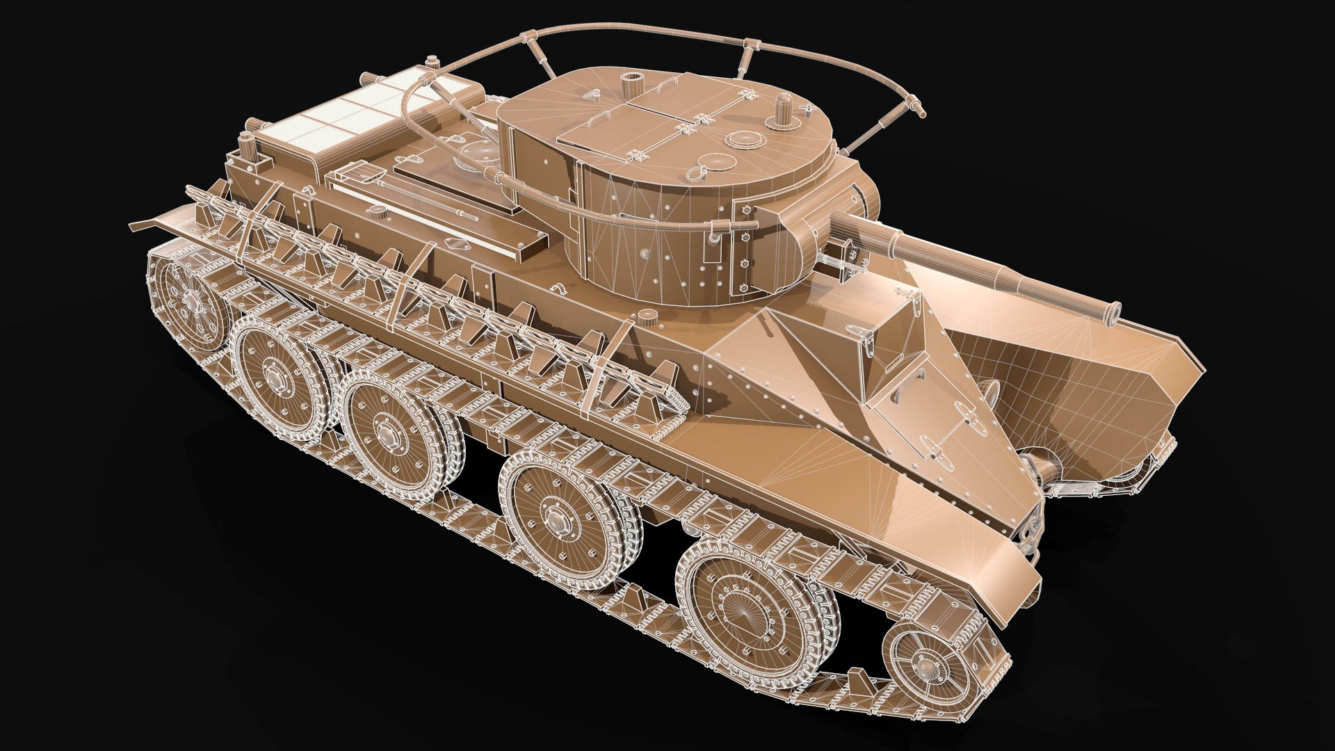 3D Russian BT-5 Cavalry Tank-Clay Version Model - TurboSquid 2077310