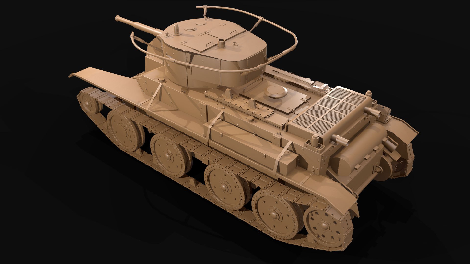 3D Russian BT-5 Cavalry Tank-Clay Version Model - TurboSquid 2077310