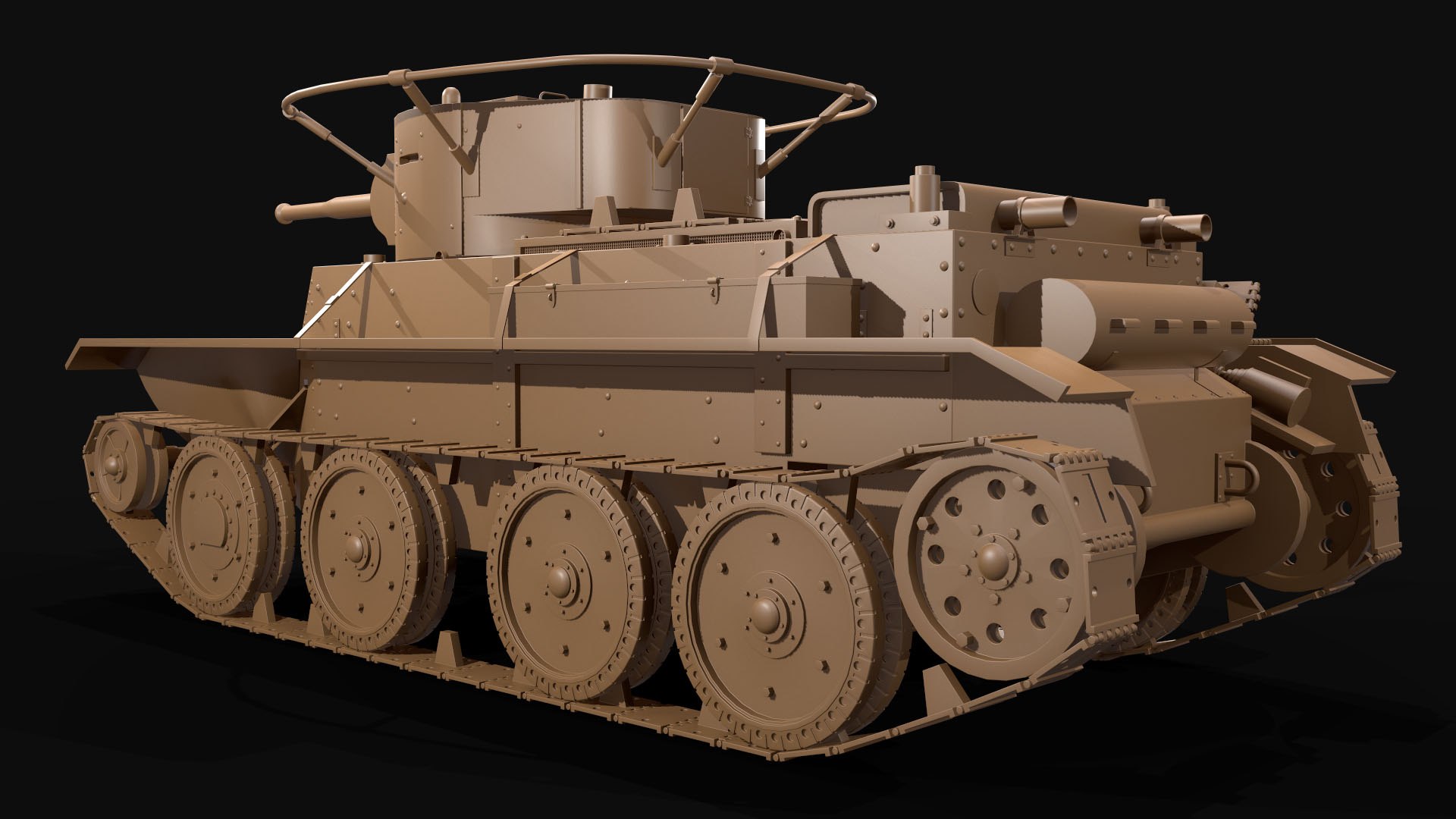 3D Russian BT-5 Cavalry Tank-Clay Version Model - TurboSquid 2077310
