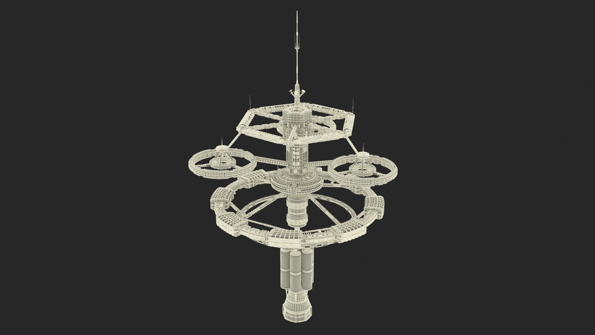 3D Sci-Fi Space Station Model - TurboSquid 2218465