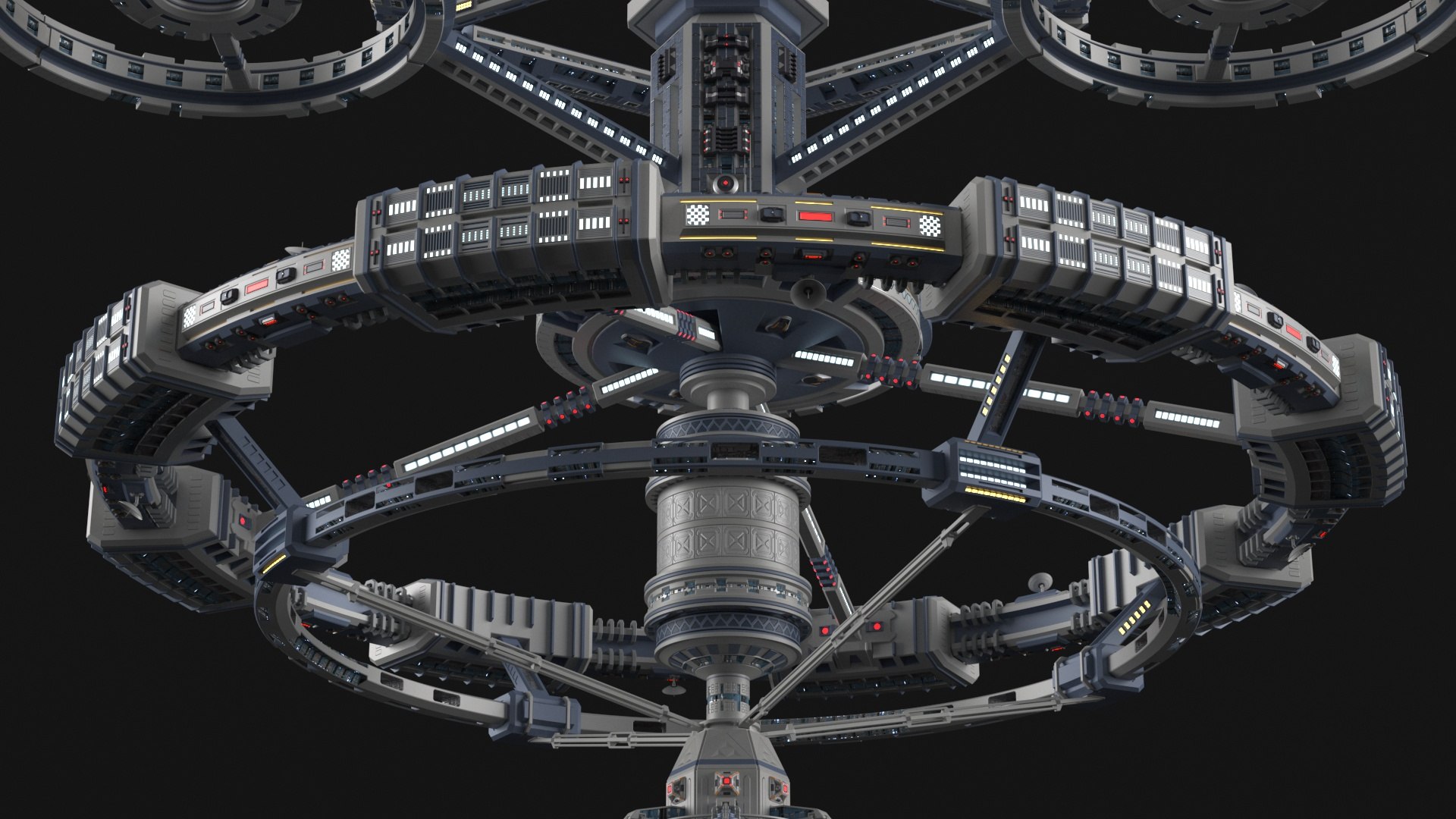3D Sci-Fi Space Station Model - TurboSquid 2218465
