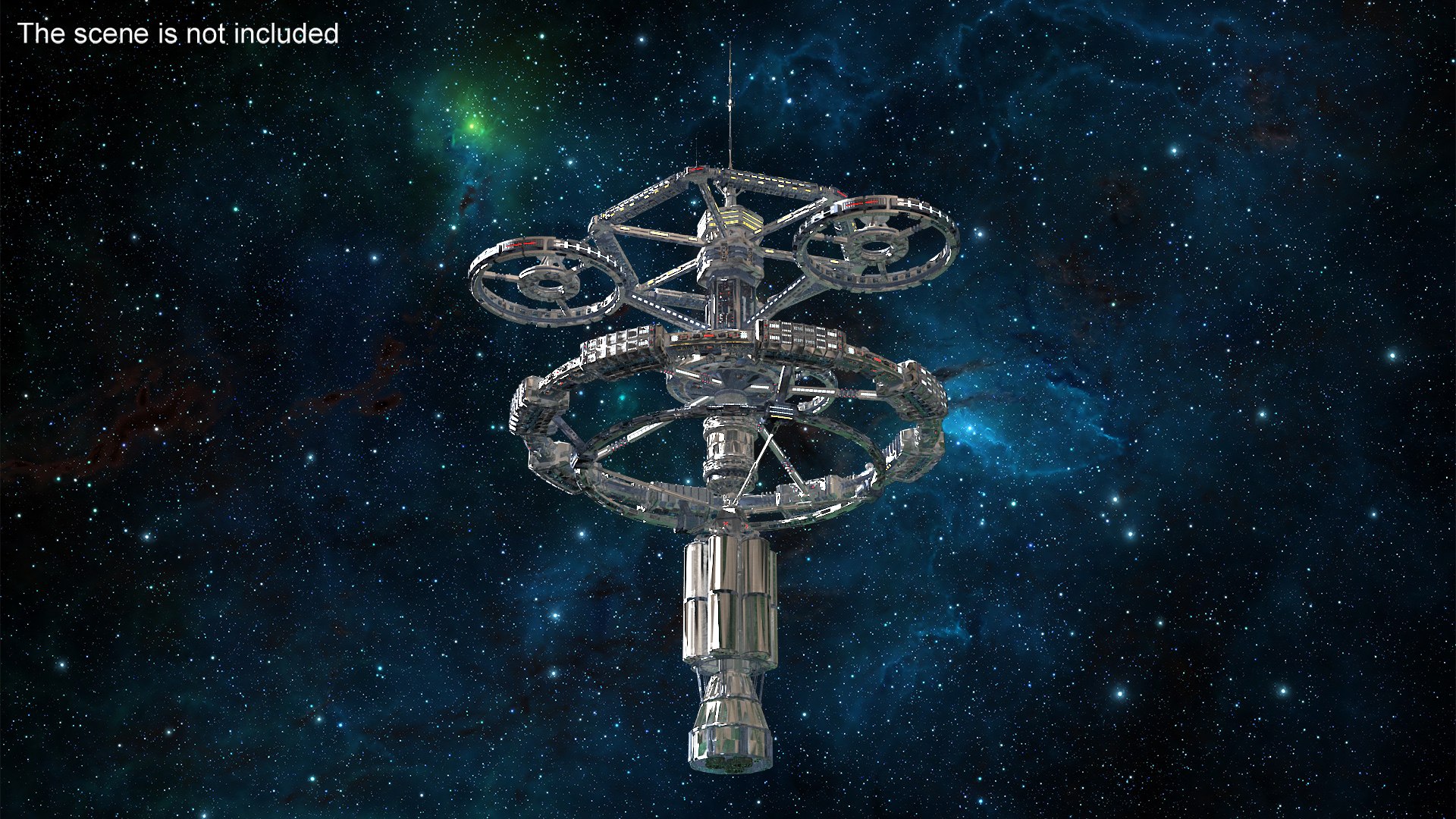3D Sci-Fi Space Station Model - TurboSquid 2218465