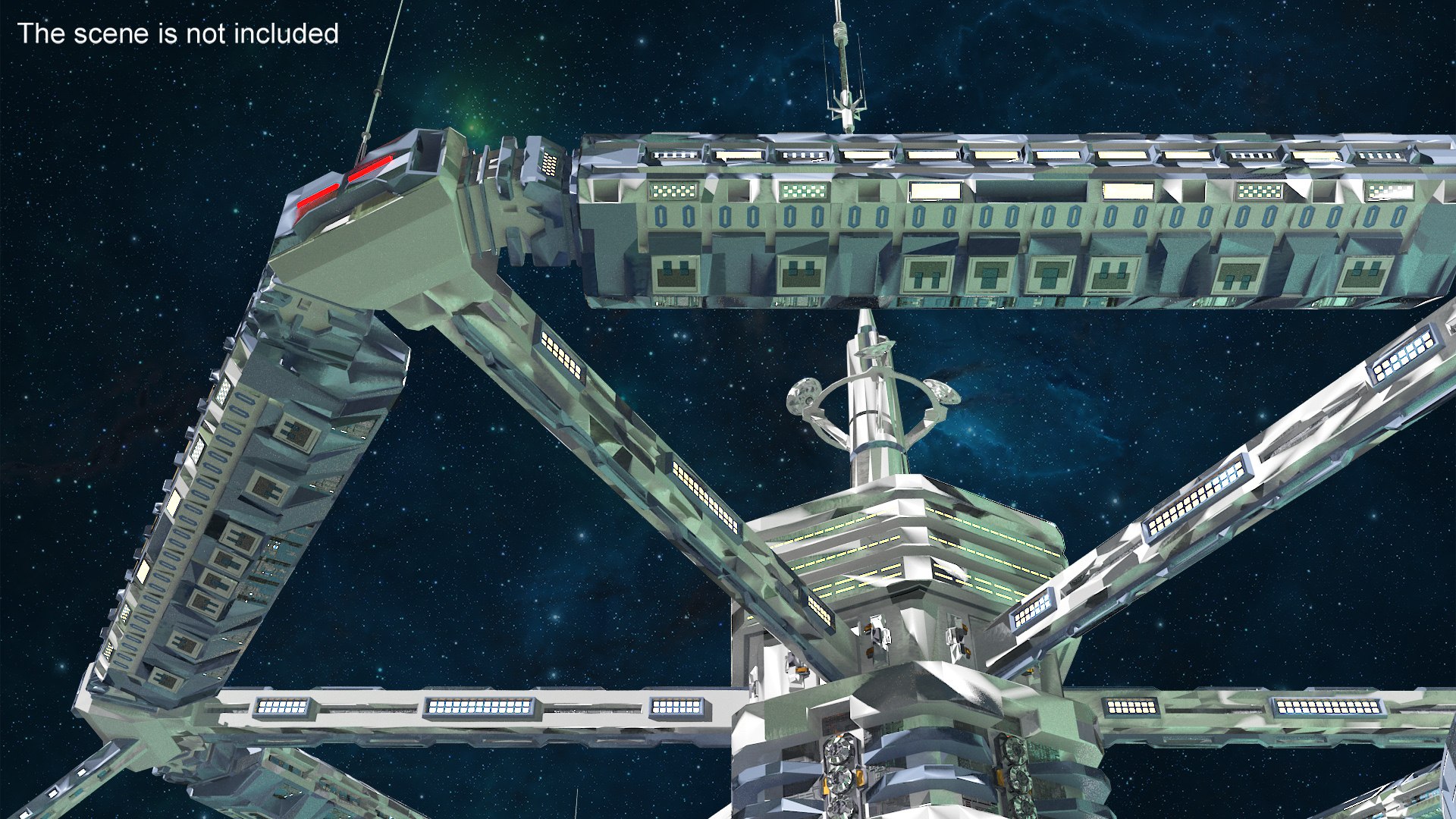 3D Sci-Fi Space Station Model - TurboSquid 2218465