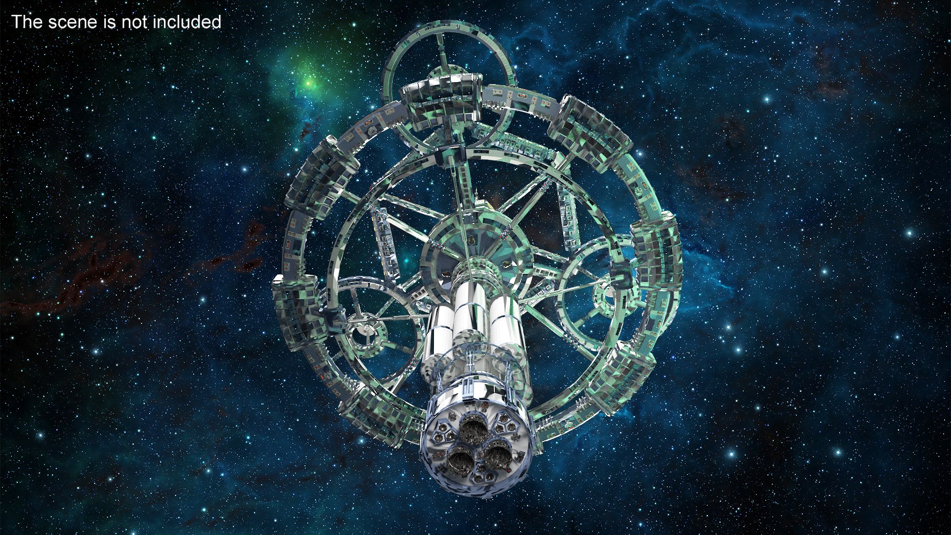 3D Sci-Fi Space Station Model - TurboSquid 2218465