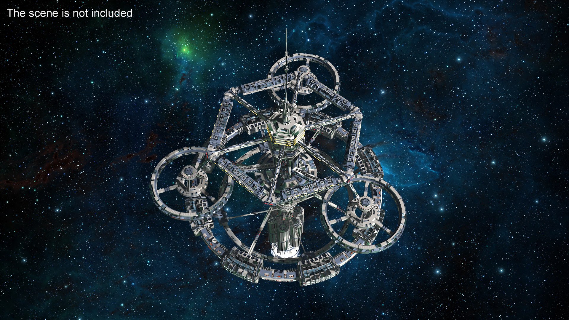 3D Sci-Fi Space Station Model - TurboSquid 2218465