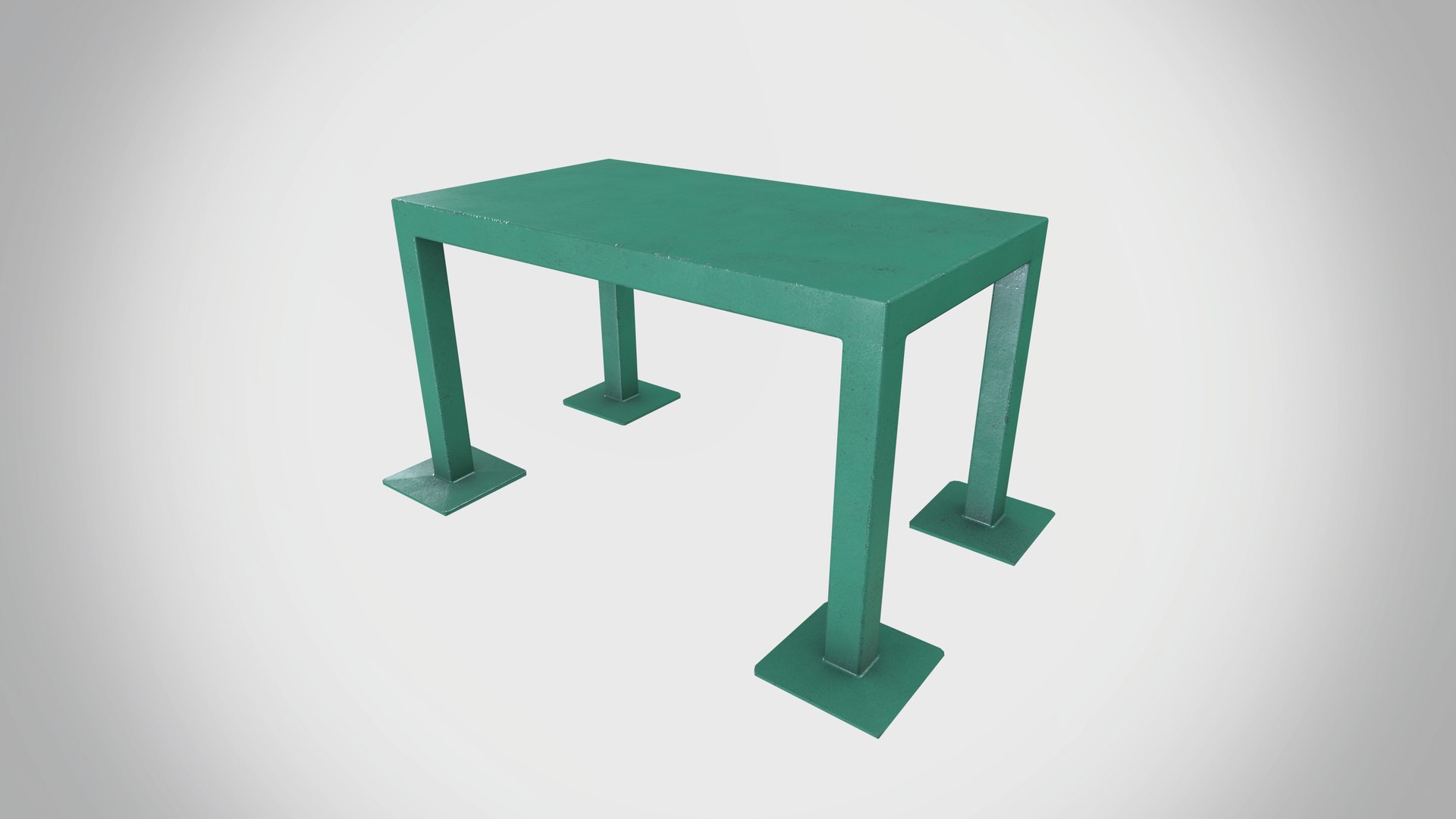 Green Metal Table 3D Model - TurboSquid 2271288