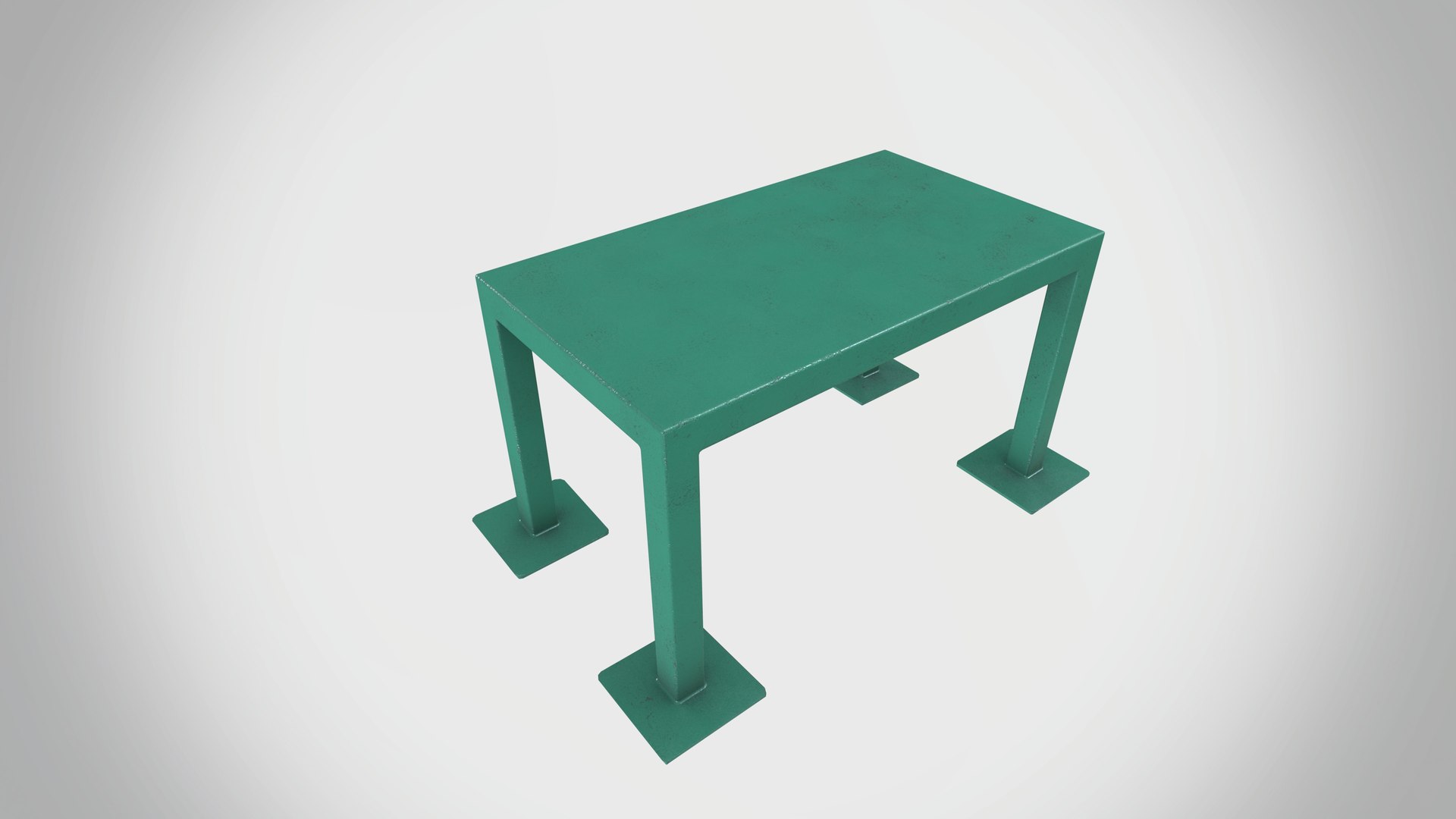 Green Metal Table 3D Model - TurboSquid 2271288