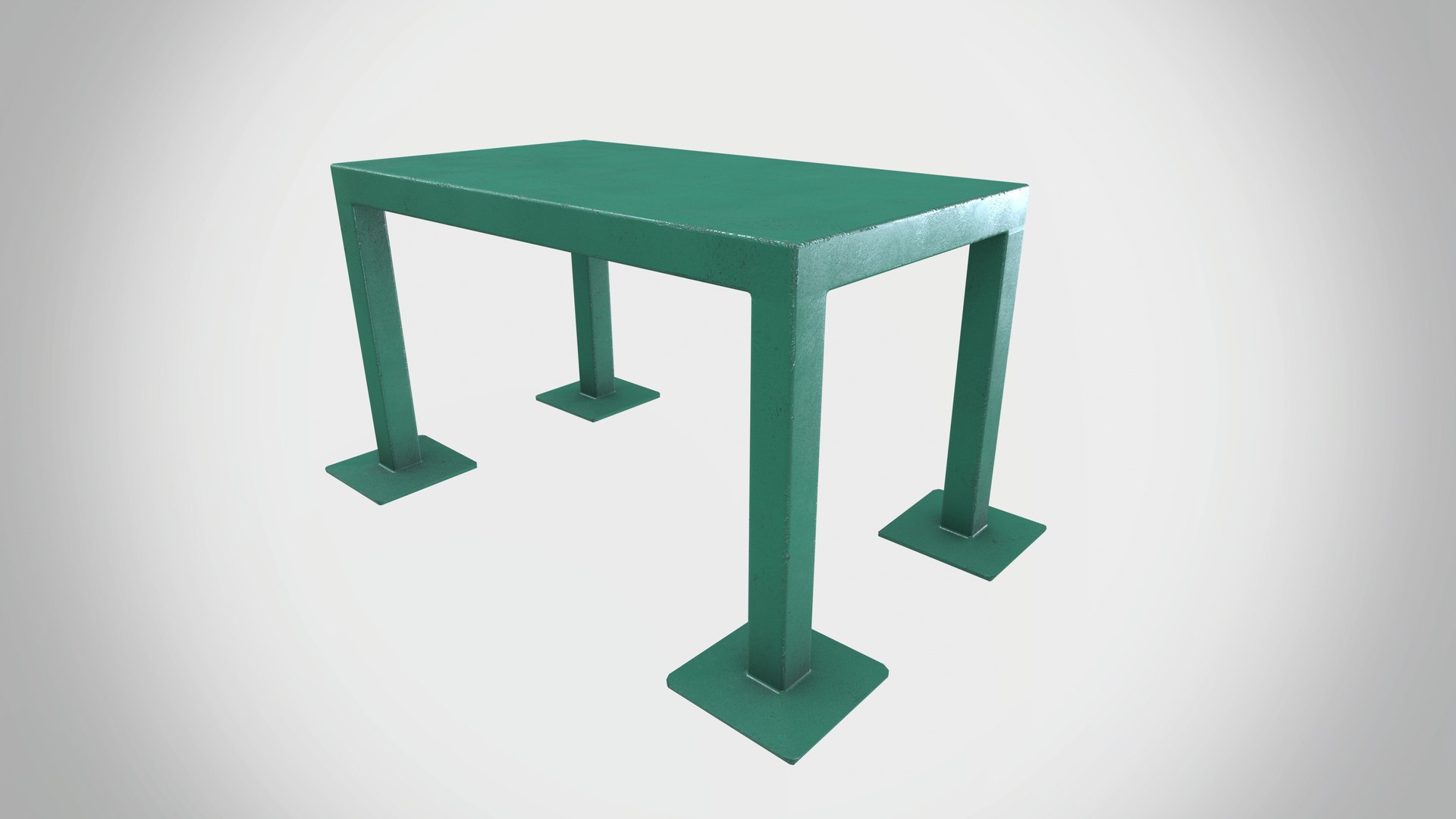 Green Metal Table 3D Model - TurboSquid 2271288