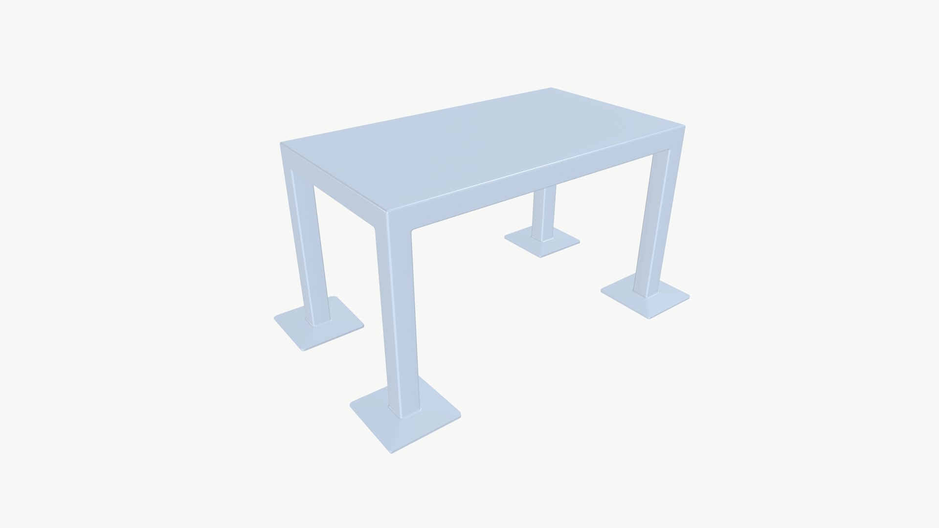 Green Metal Table 3D Model - TurboSquid 2271288