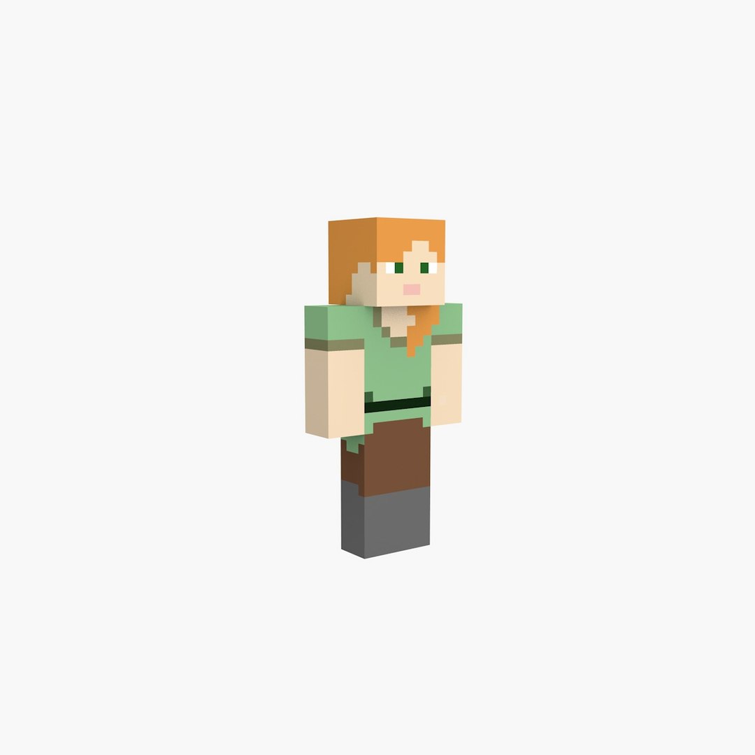 3D Minecraft Alex and Steve - TurboSquid 1843283