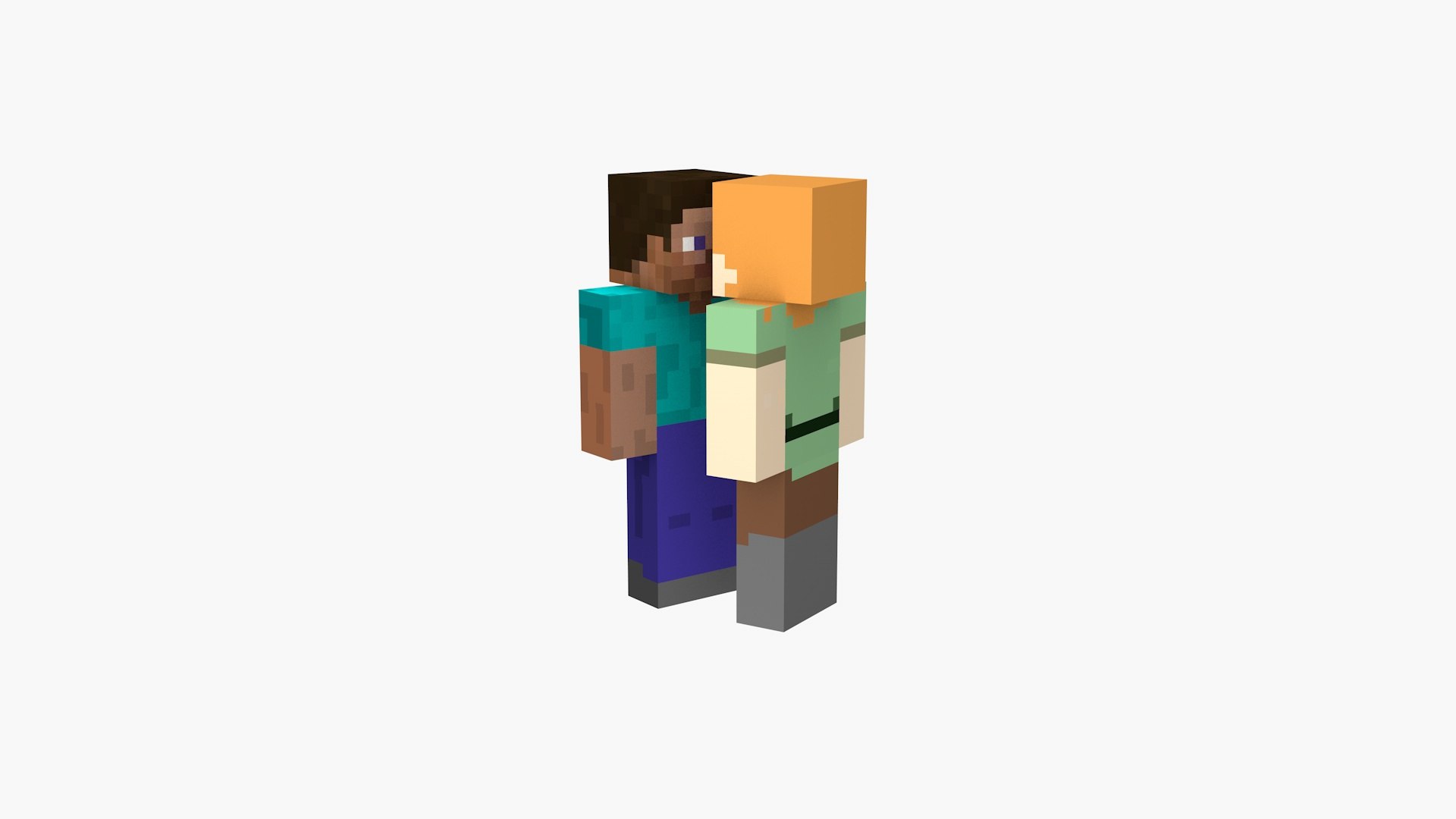 3D Minecraft Alex and Steve - TurboSquid 1843283