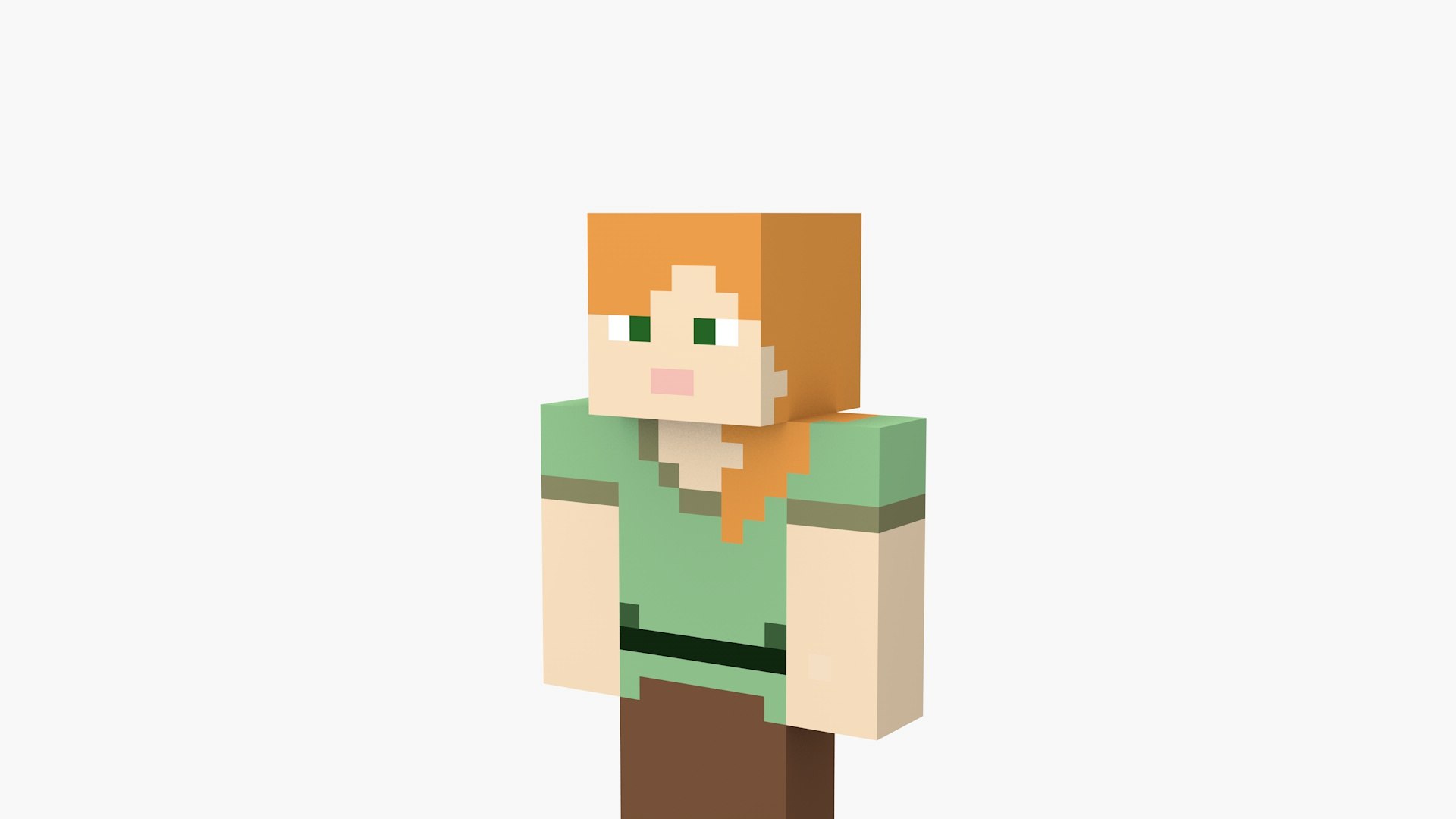 3D Minecraft Alex and Steve - TurboSquid 1843283