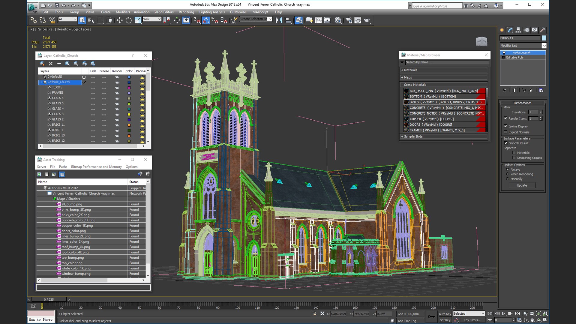Vincent ferrer catholic church 3D model - TurboSquid 1443807