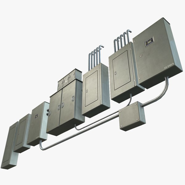 electrical boxes 3d obj