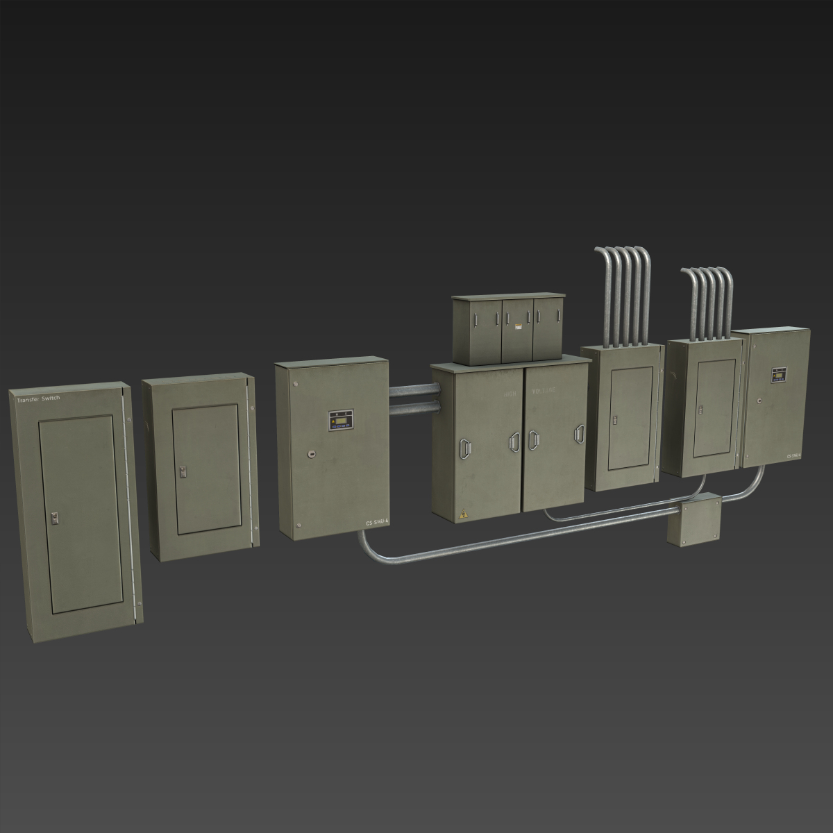 3d model electrical boxes