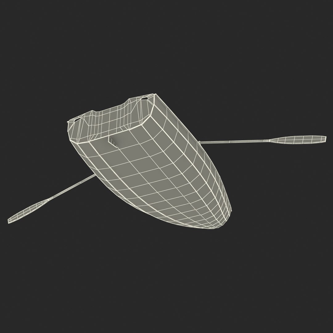 rowing boat 2 modeled 3d model