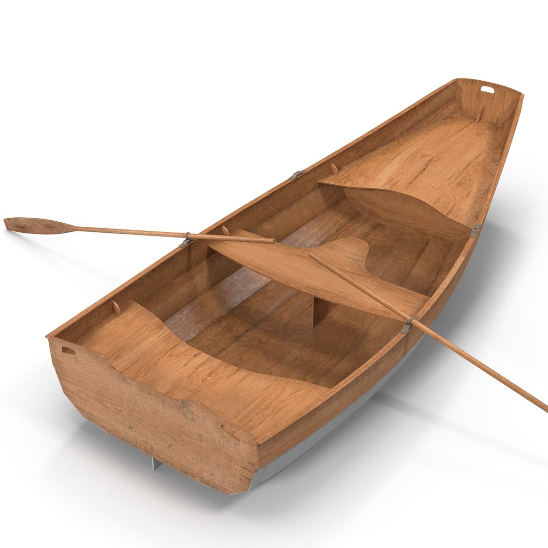 rowing boat 2 modeled 3d model