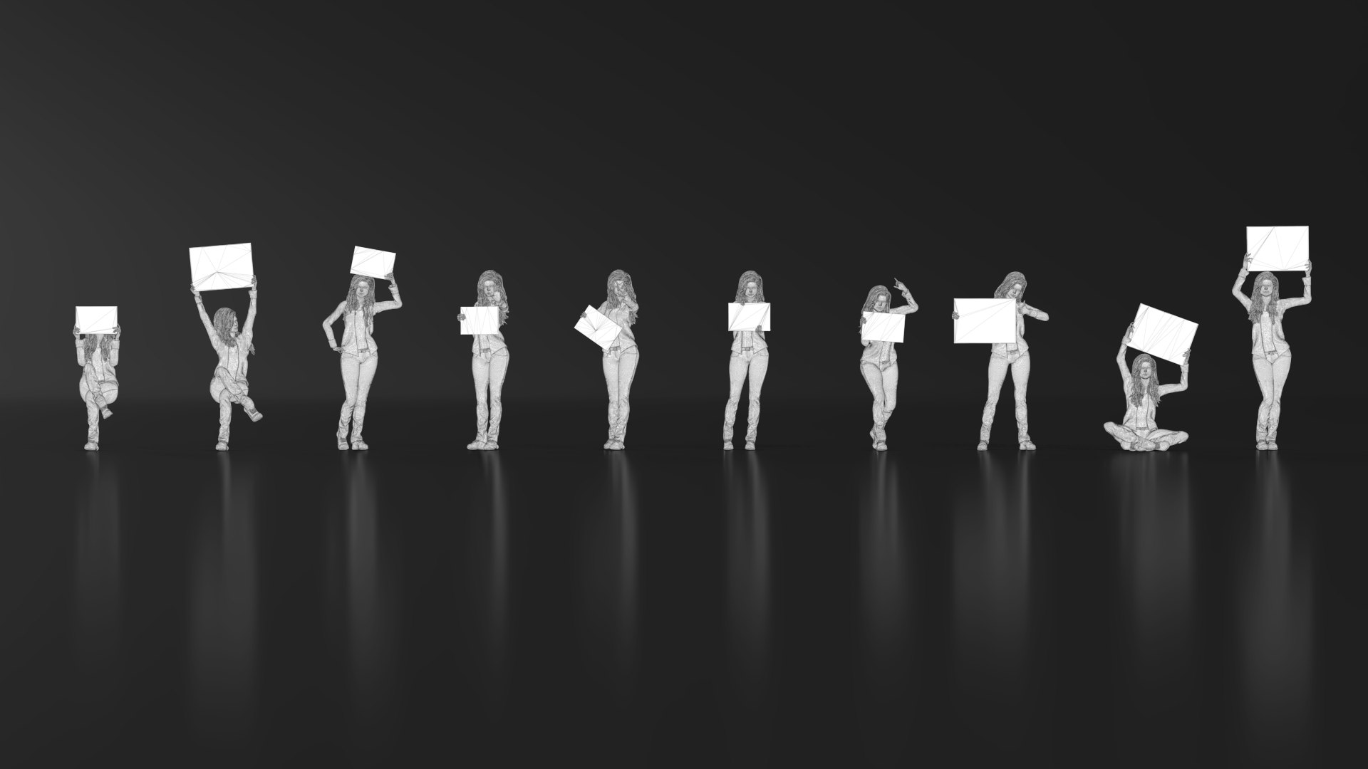 3D HD People 04 Sign Protest - TurboSquid 1868530