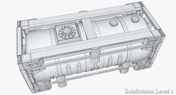 sci-fi tank container 3d 3ds