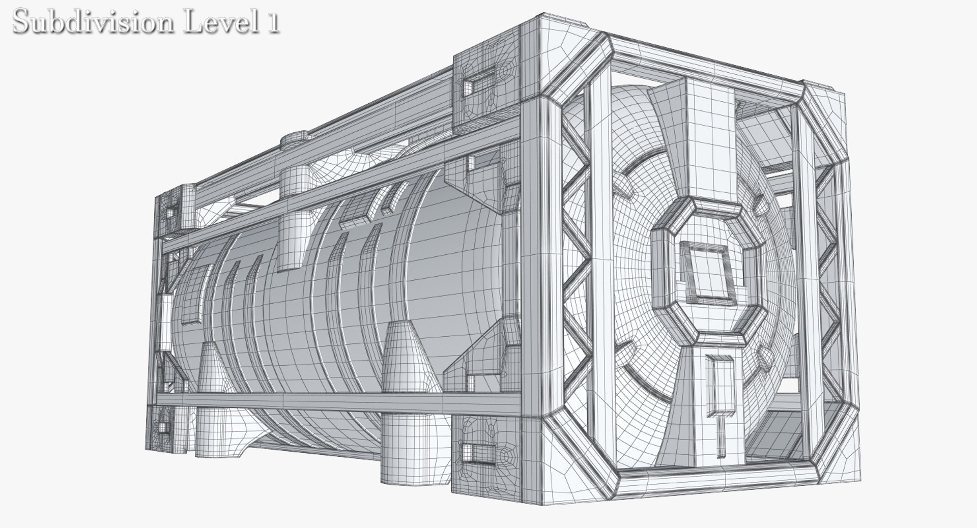 Sci-fi Tank Container 3d 3ds
