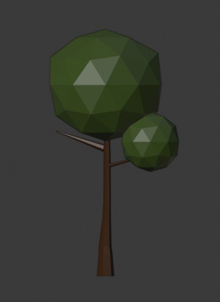 свободно 3D модель Низкополигональное дерево - TurboSquid 1473398