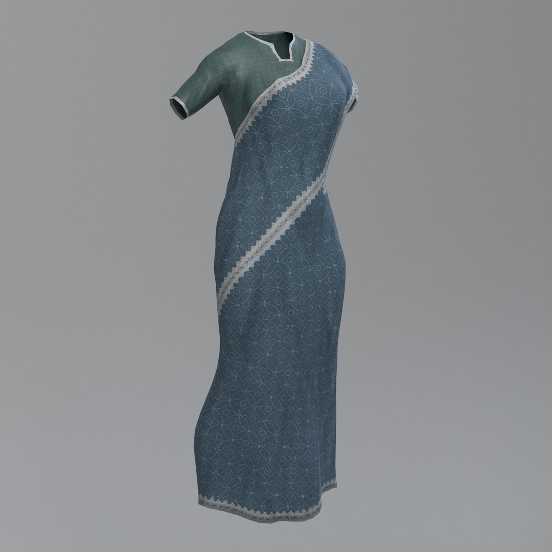 Low Poly Traditional Saree 3D Model - TurboSquid 2118656