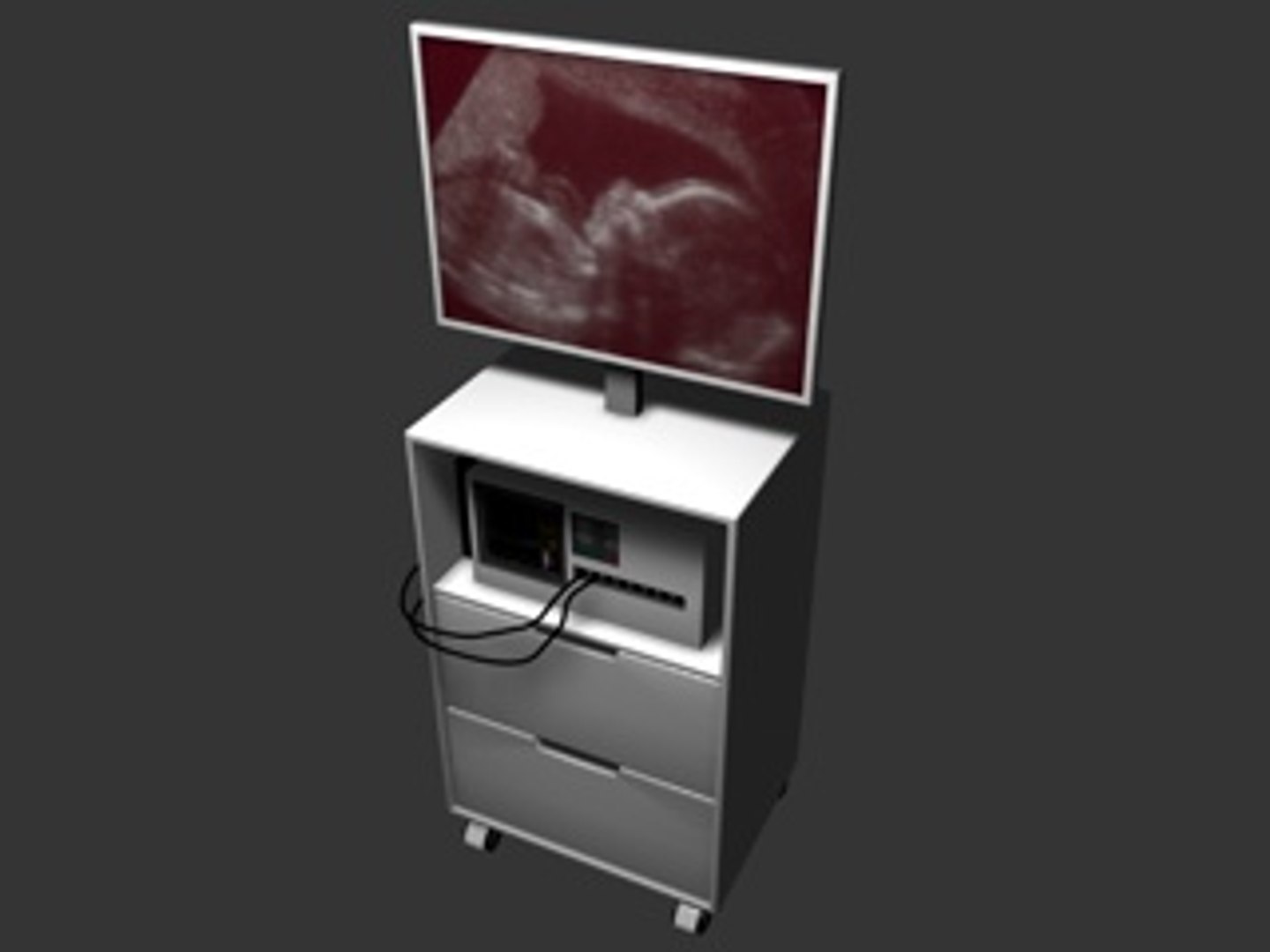 flat screen medical monitor 3d model