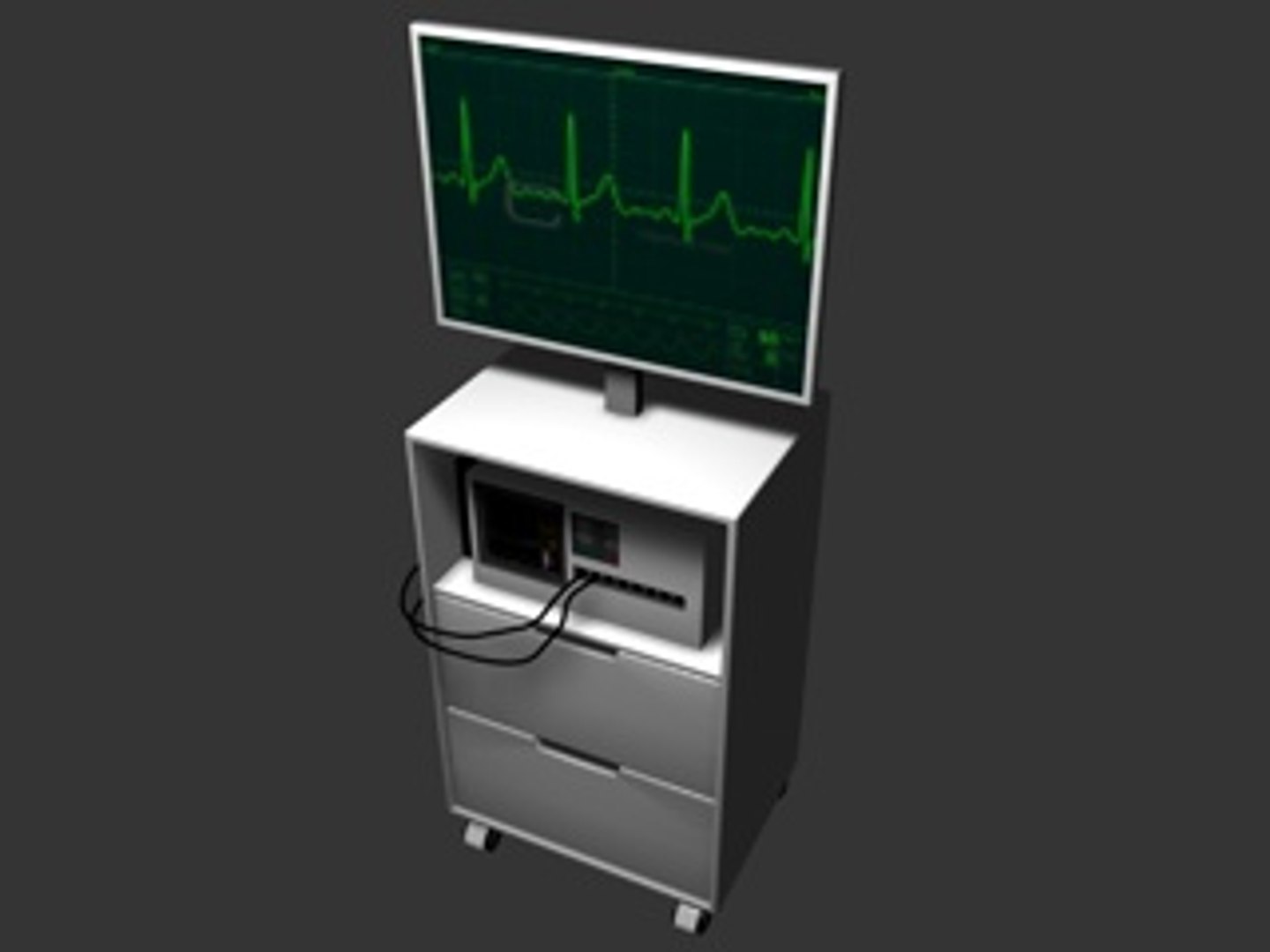 flat screen medical monitor 3d model