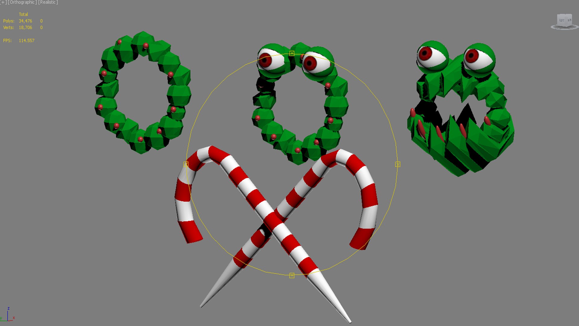3D Spooky Wreath Model - TurboSquid 1957439